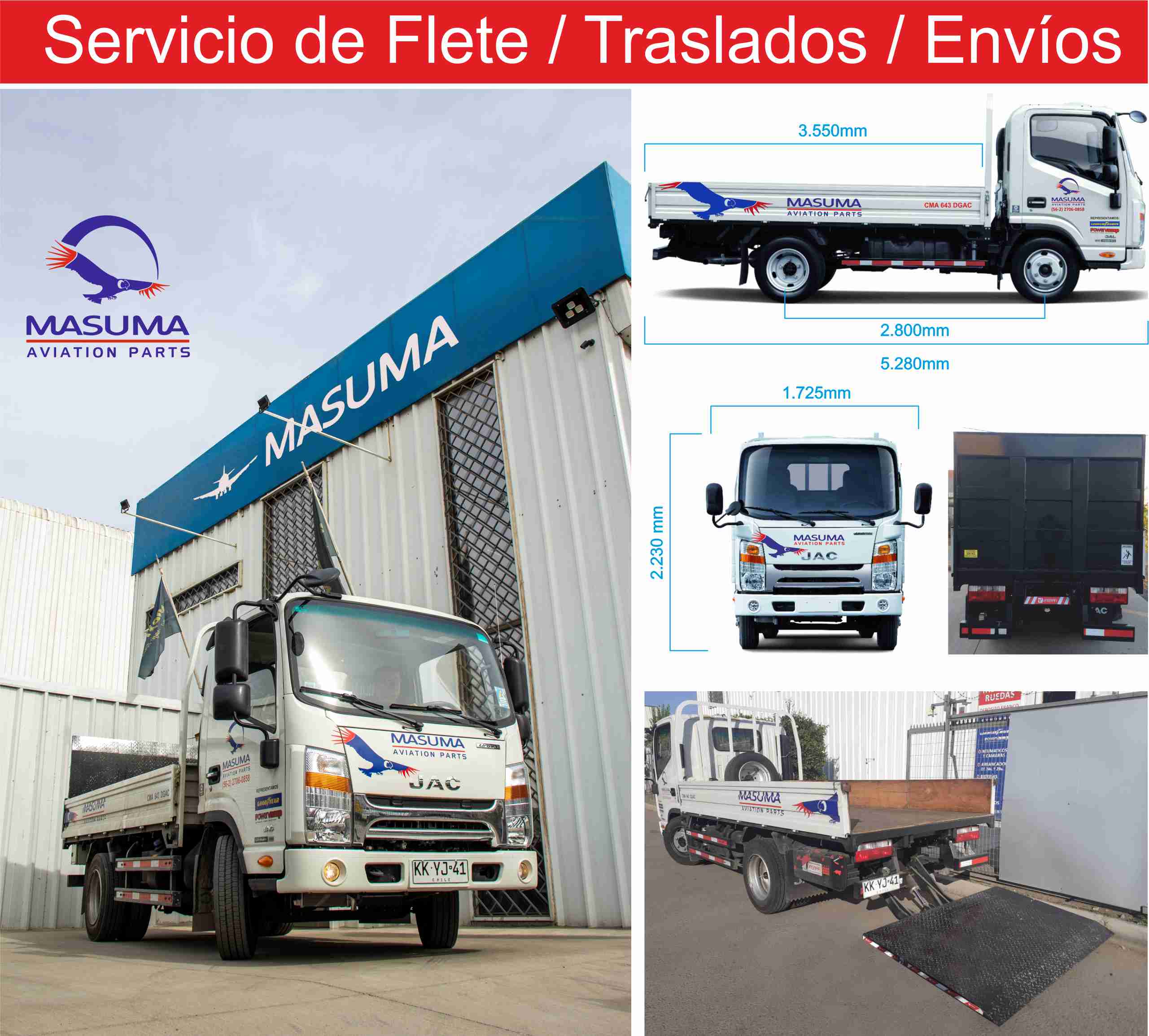 Brindamos servicio de Fletes, envíos y traslados. - MASUMA CHILE